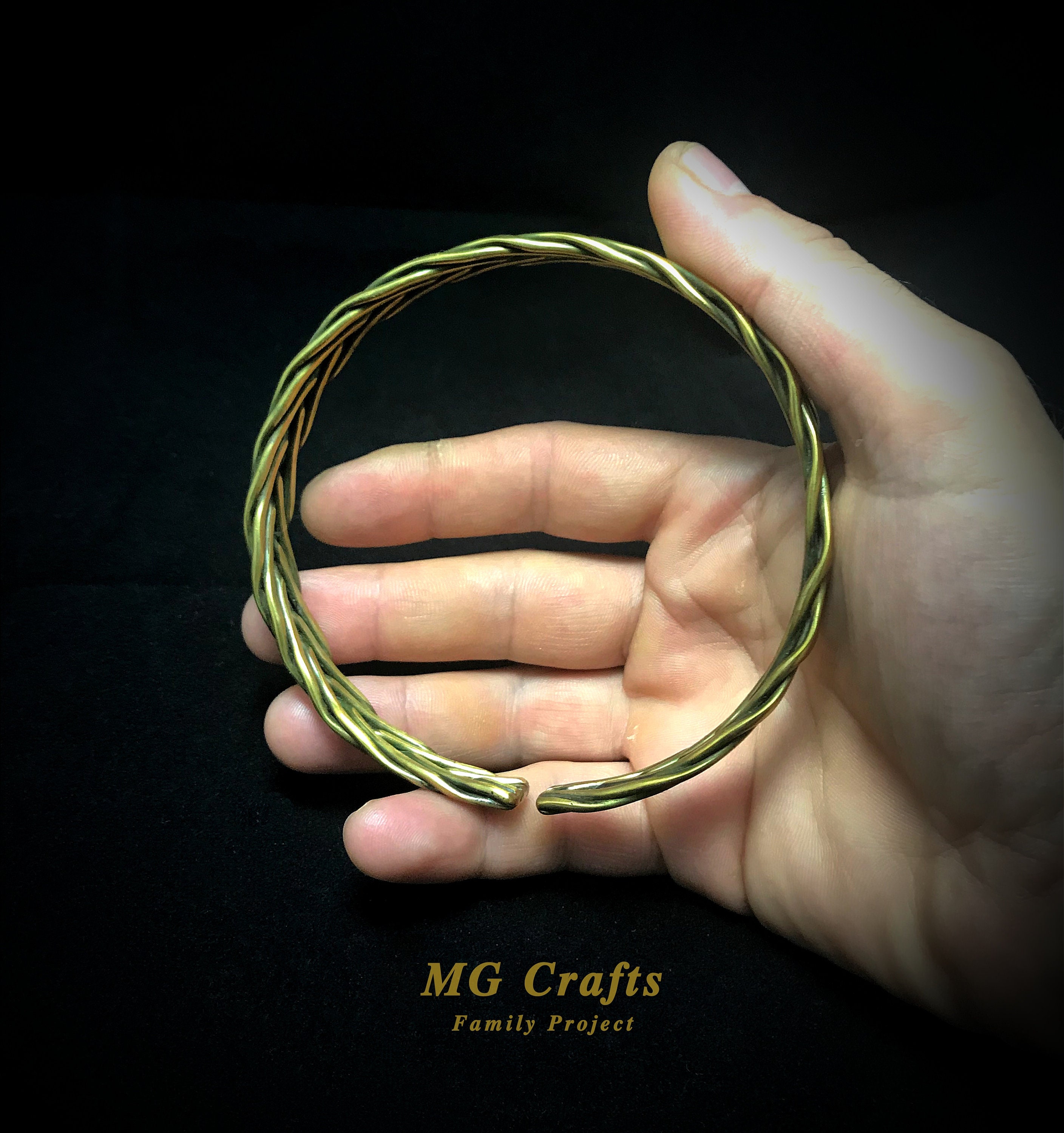 Nugold Viking Armlet, Heavy Arm Ring Nordic Torc, Like 14K Golden Look ...