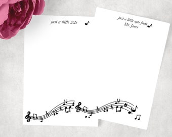 Music Notes Notepad - Etsy