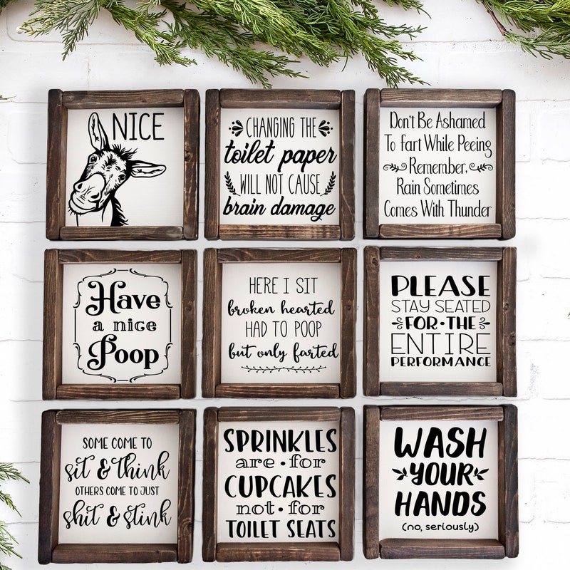 Small Bathroom Signs - Etsy