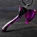 Purple Axe Necklace, Pink Axe Pendant, Axe Jewelery, Gift for Her, Axe ...