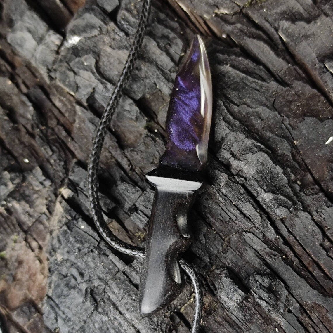 Amethyst Knife Pendant Purple Dagger Necklace Csgo Dagger - Etsy New ...
