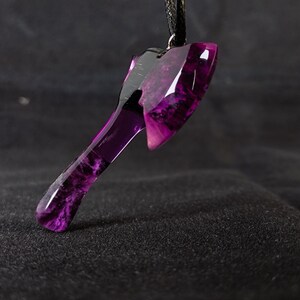 Purple Axe Necklace, Pink Axe Pendant, Axe Jewelery, Gift for Her, Axe ...