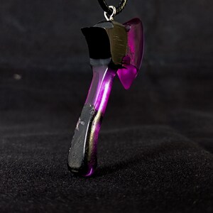 Purple Axe Necklace, Pink Axe Pendant, Axe Jewelery, Gift for Her, Axe ...