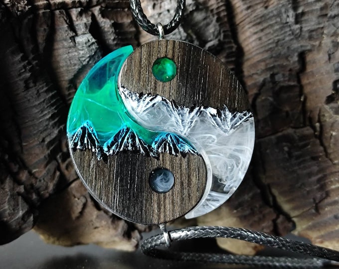 Crystal Yin Yang Necklace Onyx Howlite Stone Yin Yang Pendant Black ...