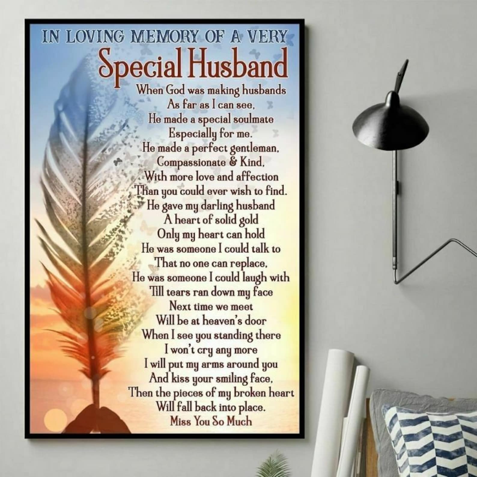 In Loving Memory of A Very Special Husband Poster No Frame or | Etsy