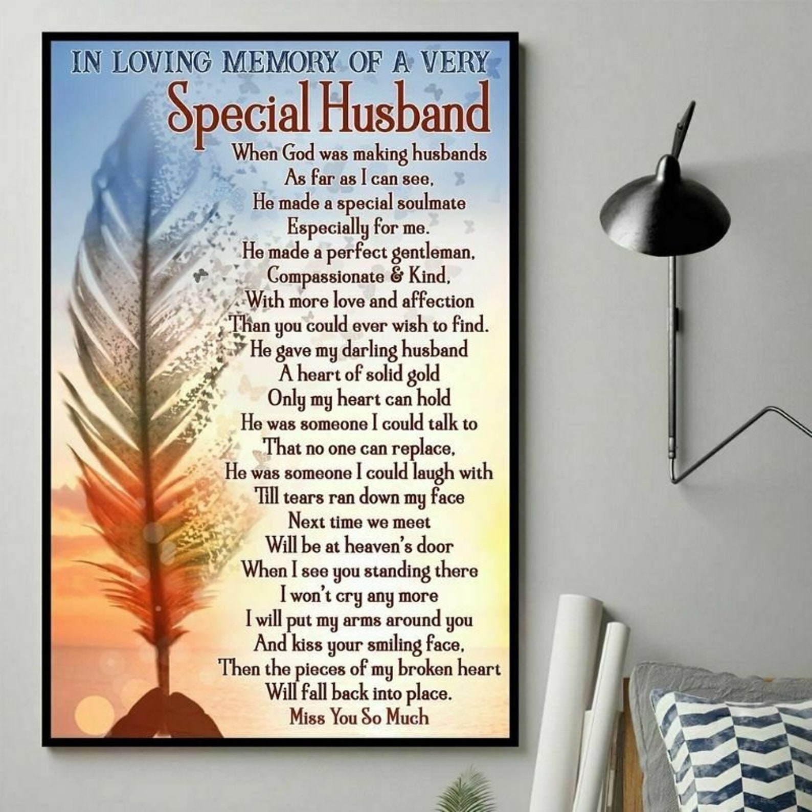 In Loving Memory of A Very Special Husband Poster No Frame or | Etsy
