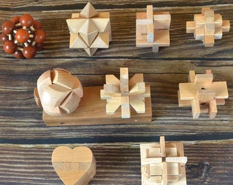 Wooden Interlocking Puzzle - Etsy