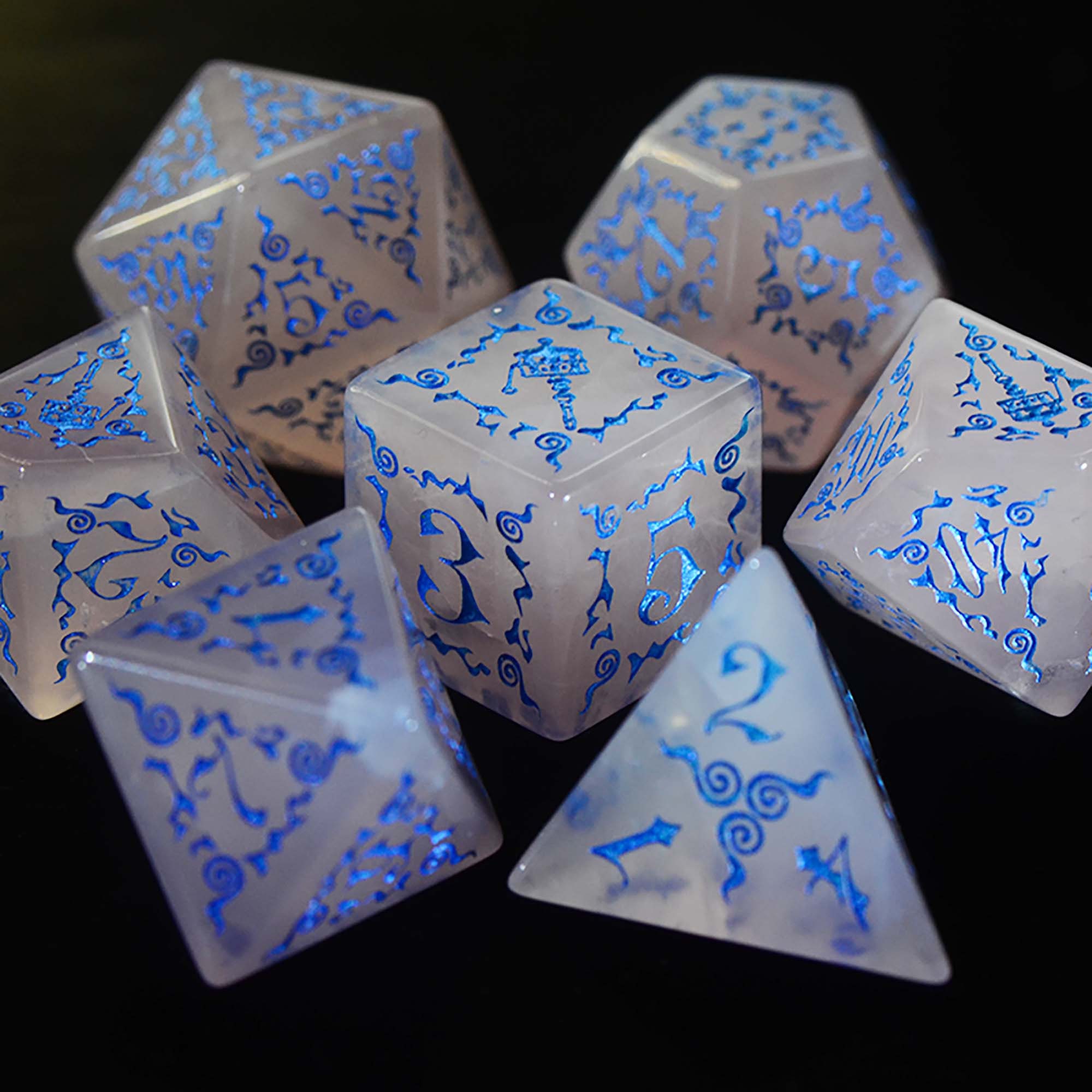 Crystal Polyhedral Dice SetGemstone DND DiceDungeons and | Etsy