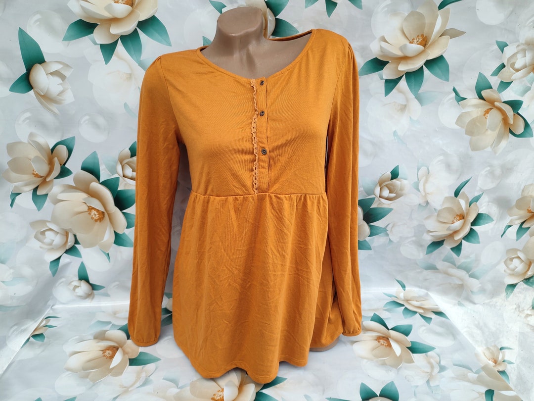 90s Vintage Women's Terracotta Blouse/top Long Sleeve.size S-M. - Etsy