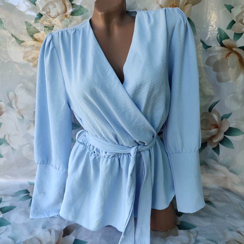 Sky Blue Blouse - Etsy
