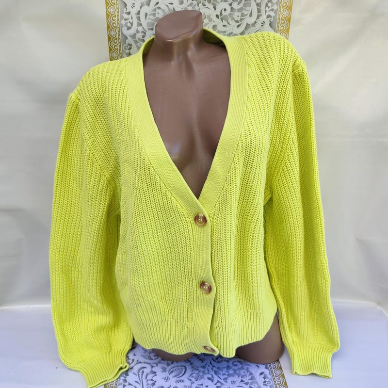 Neon Knit Cardigan - Etsy