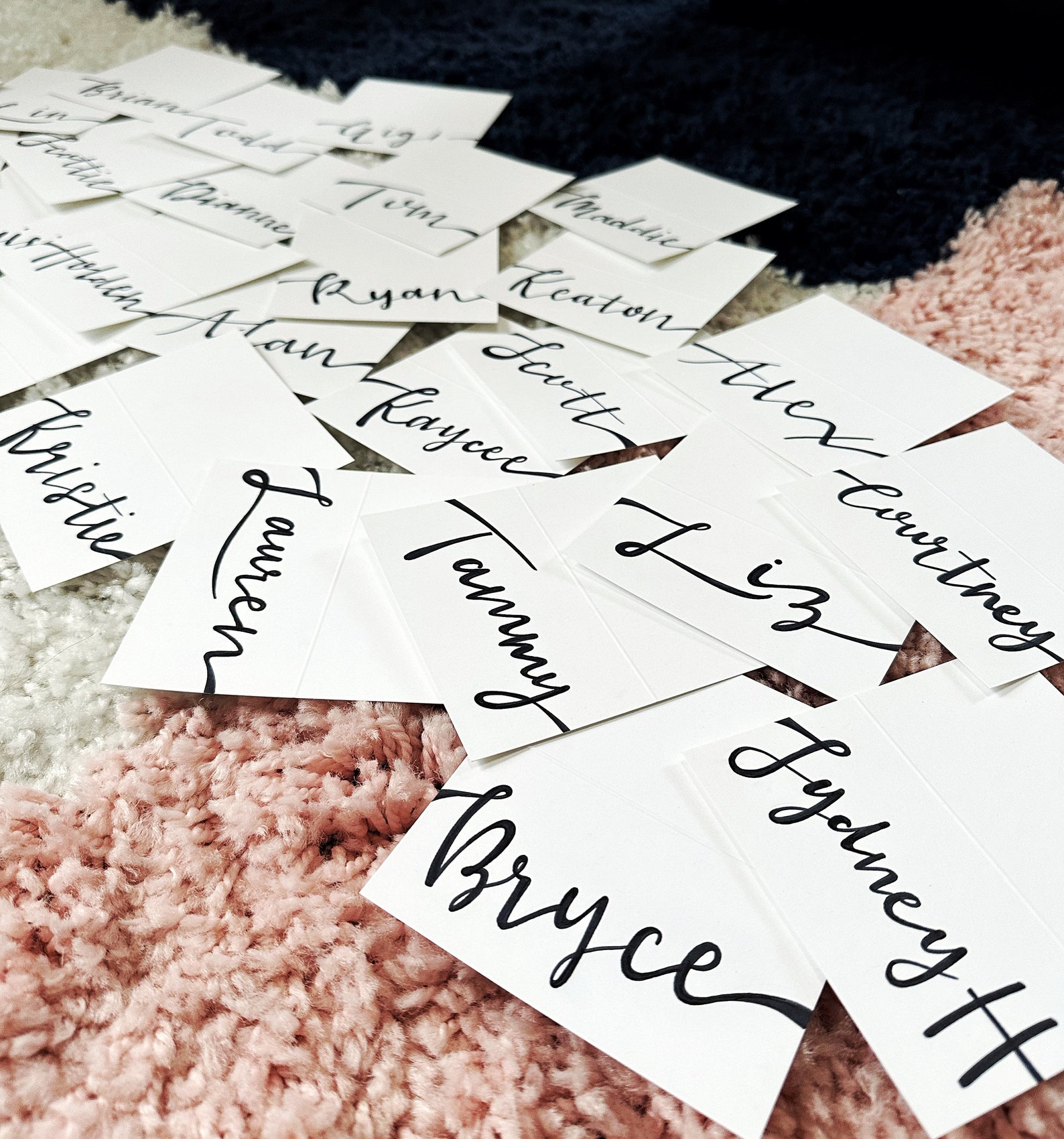 Personalized Handwritten Calligraphy Place Cards - Etsy