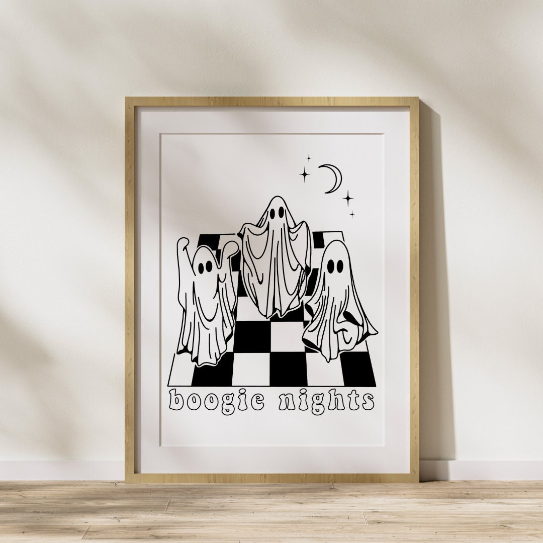 DIGITAL DOWNLOAD | Boogie Nights Groovy Ghosts Print - Etsy