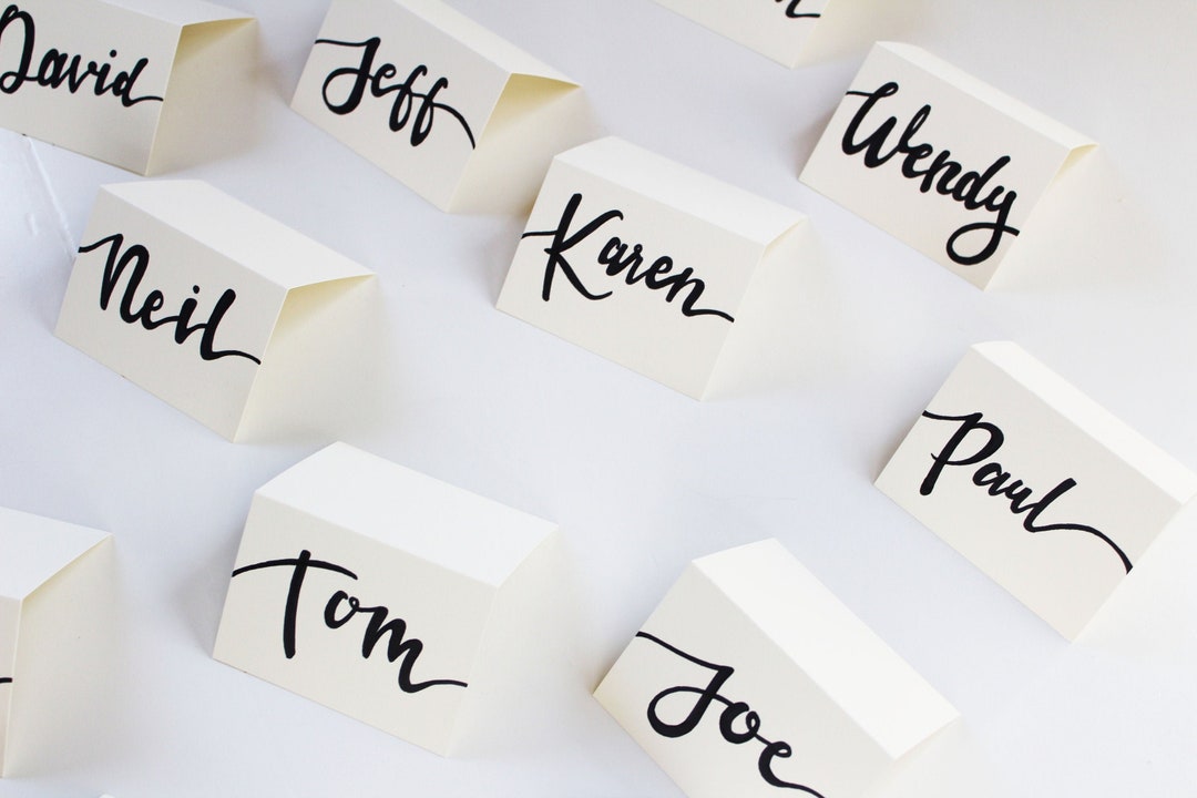 Personalized Handwritten Calligraphy Place Cards - Etsy