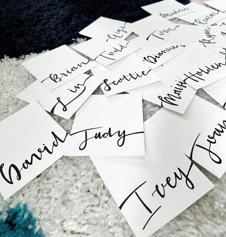 Personalized Handwritten Calligraphy Place Cards - Etsy