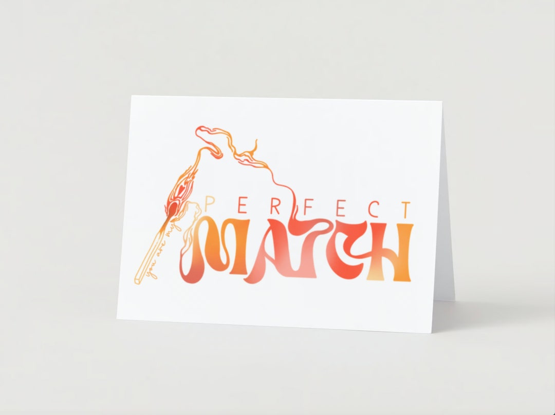You Are My Perfect Match Greeting Card - Etsy