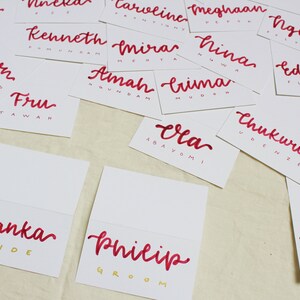 Personalized Handwritten Calligraphy Place Cards - Etsy