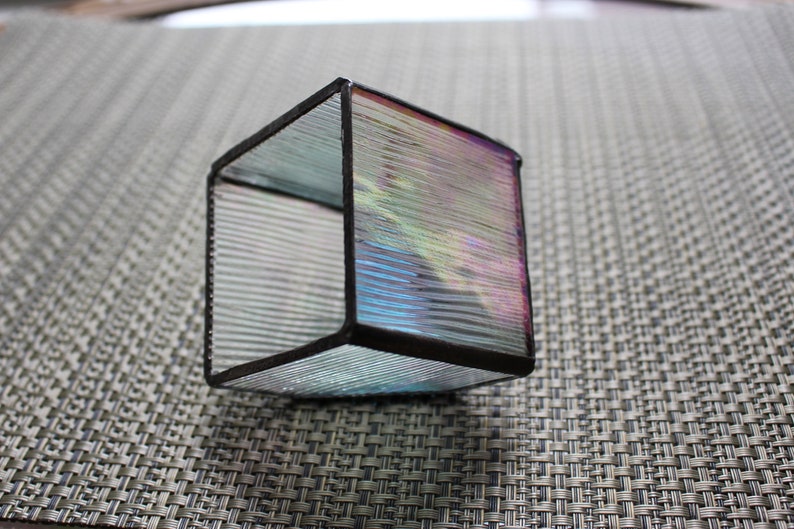 Stained Glass Cube Small - Etsy