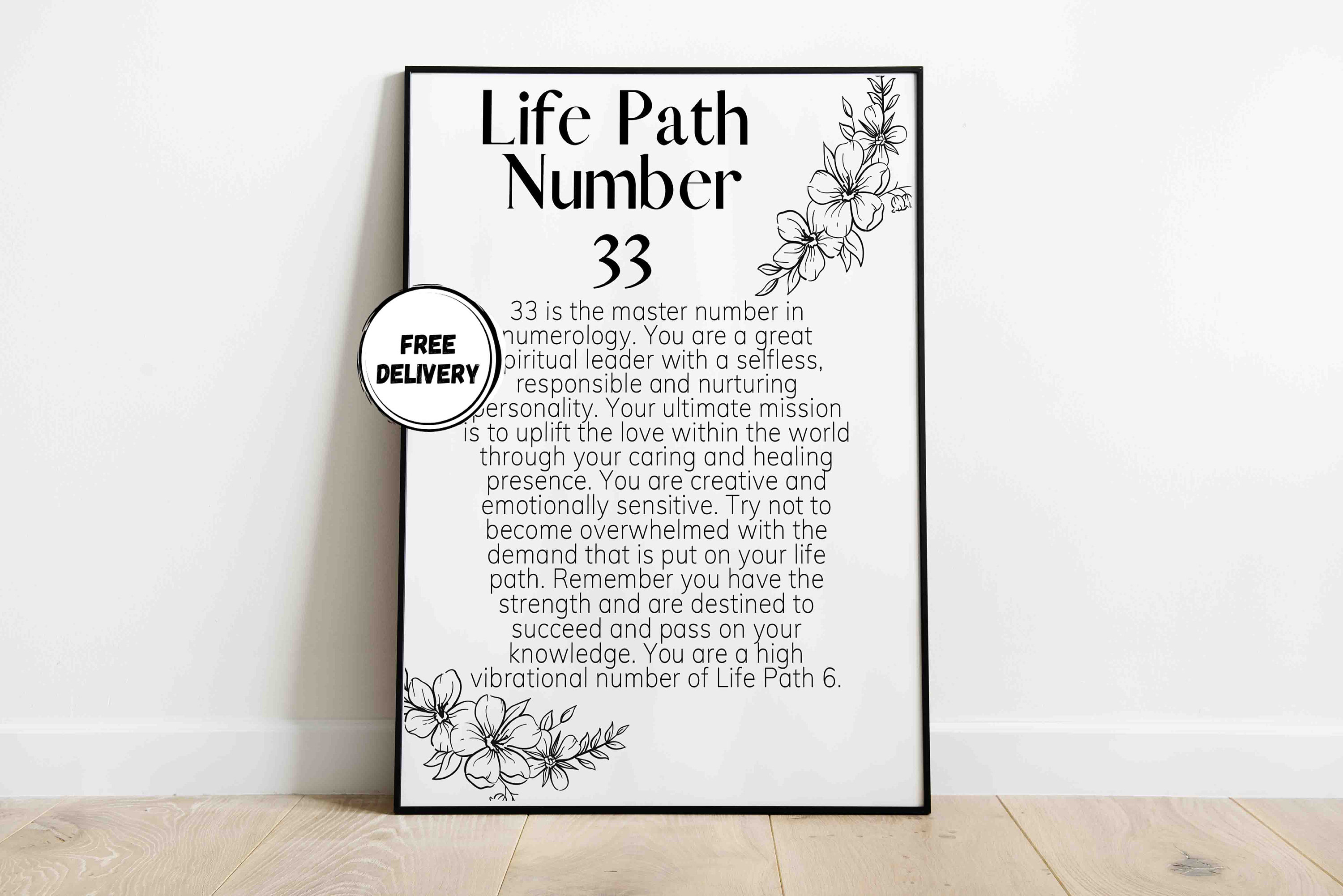 Life Path Number 33/Numerology/Law of | Etsy