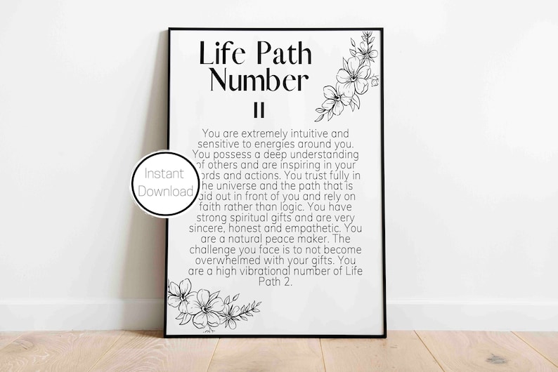 Life Path Number 11/Numerology/Law of Attraction/Mindfulness | Etsy