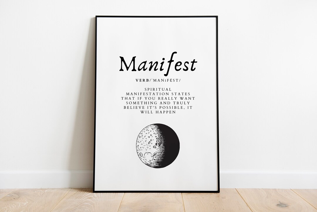 Manifest Spiritual Moon Astrology Decor Spiritual Gift Law of ...