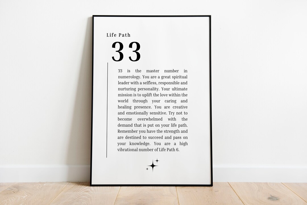 Life Path Number 33 Spiritual Gift Numerology Life Path Reading ...