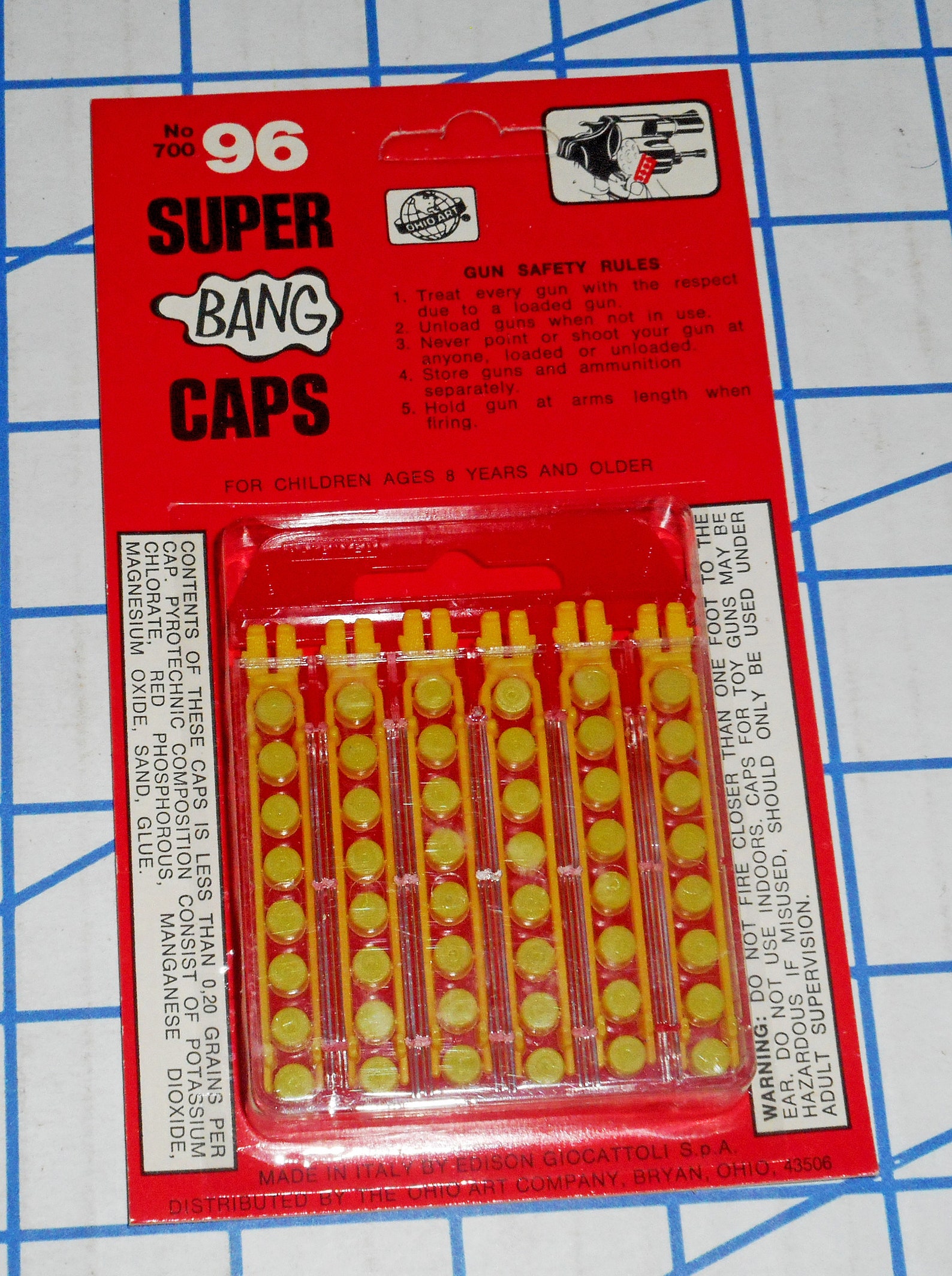 Ohio Art Edison Super Bang Caps No. 700 Package of 96 Plastic Strip ...
