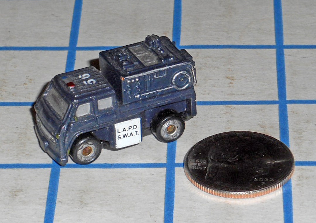 Speedeez Micro Machine Style LAPD SWAT Truck No. 56 Turbo Ball Power VG ...