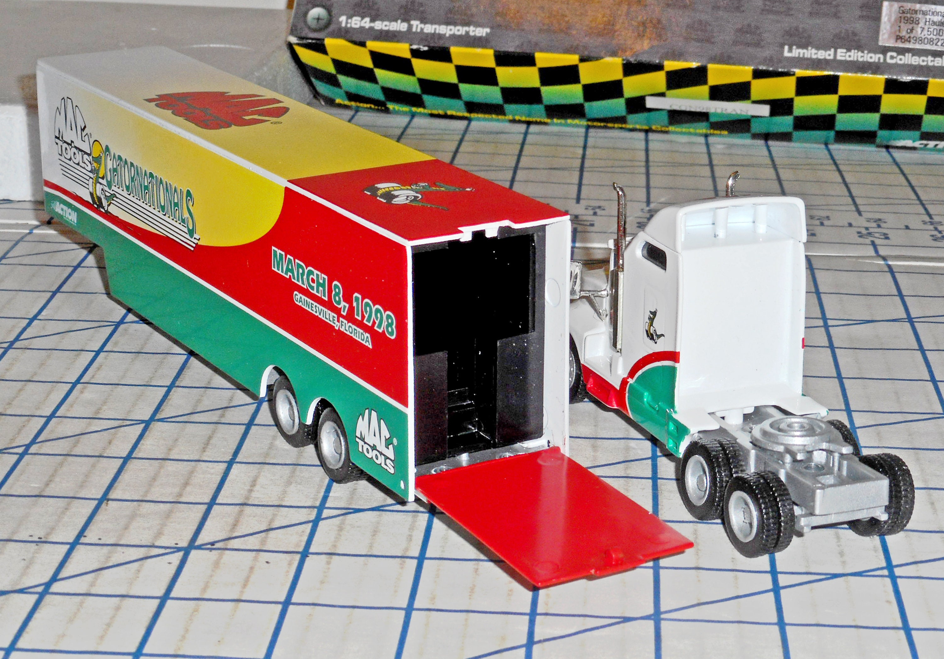 Action Racing NASCAR Mac Tools Gatornationals 1998 NASCAR 1:64 Hauler ...