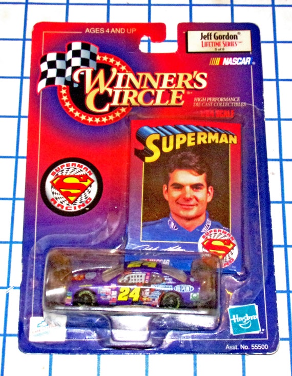 Hasbro NASCAR Winners Circle Jeff Gordon 24 Superman Diecast - Etsy
