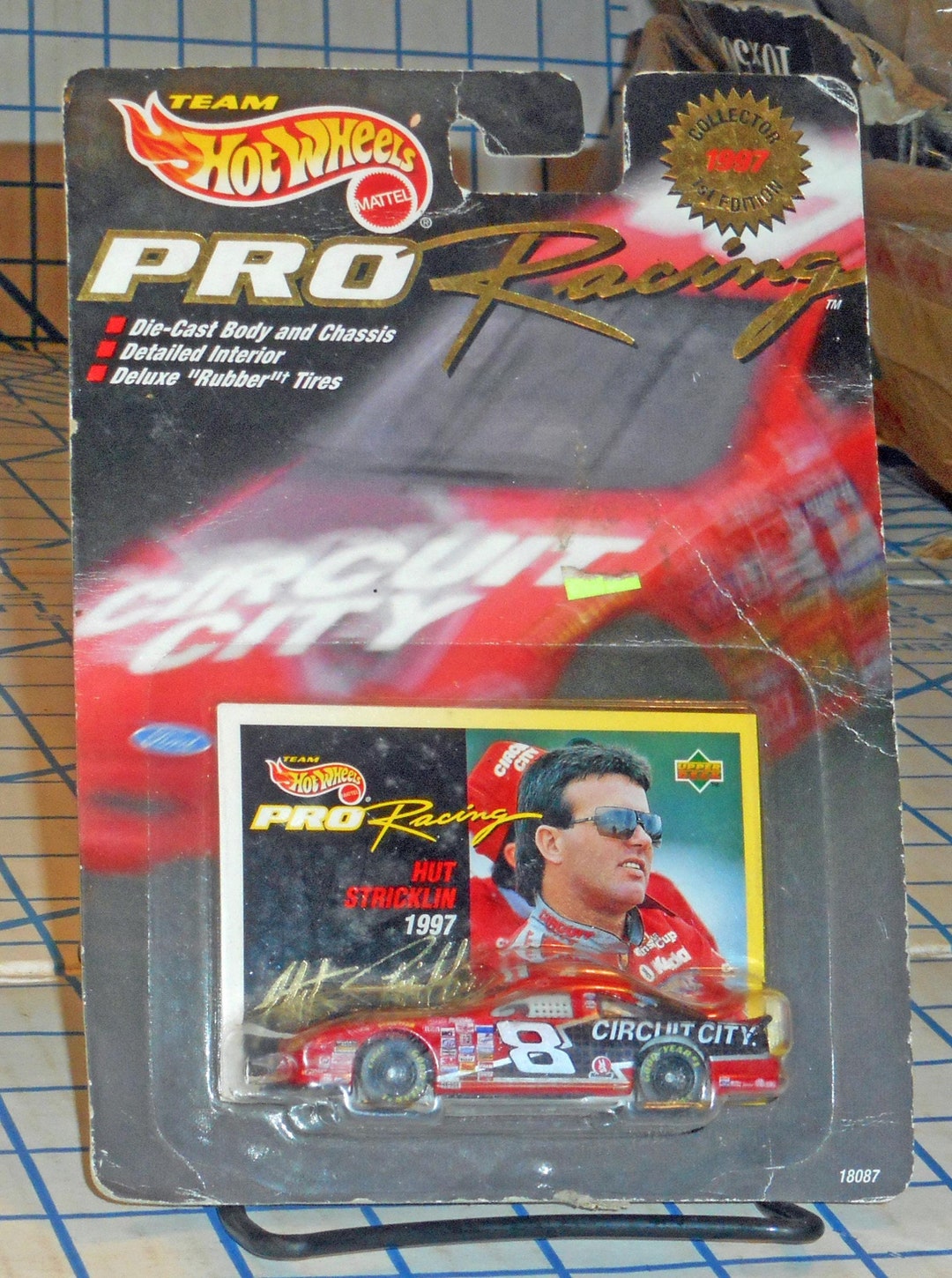 Mattel Hot Wheels Pro Racing Hut Stricklin 1997 NASCAR Stock Car First ...