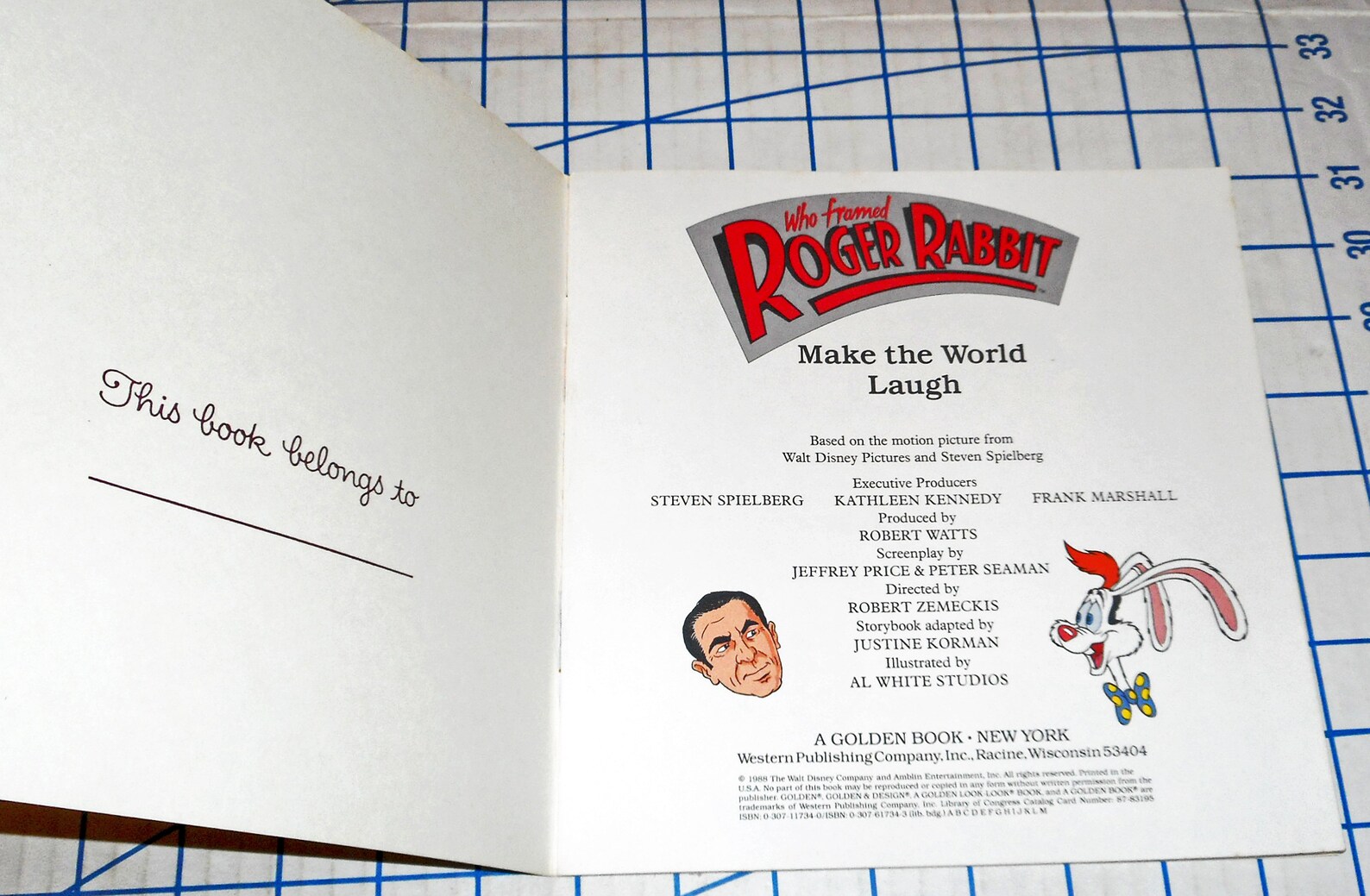 Disney Who Framed Roger Rabbit Make the World Laugh Book 1988 Amblin ...