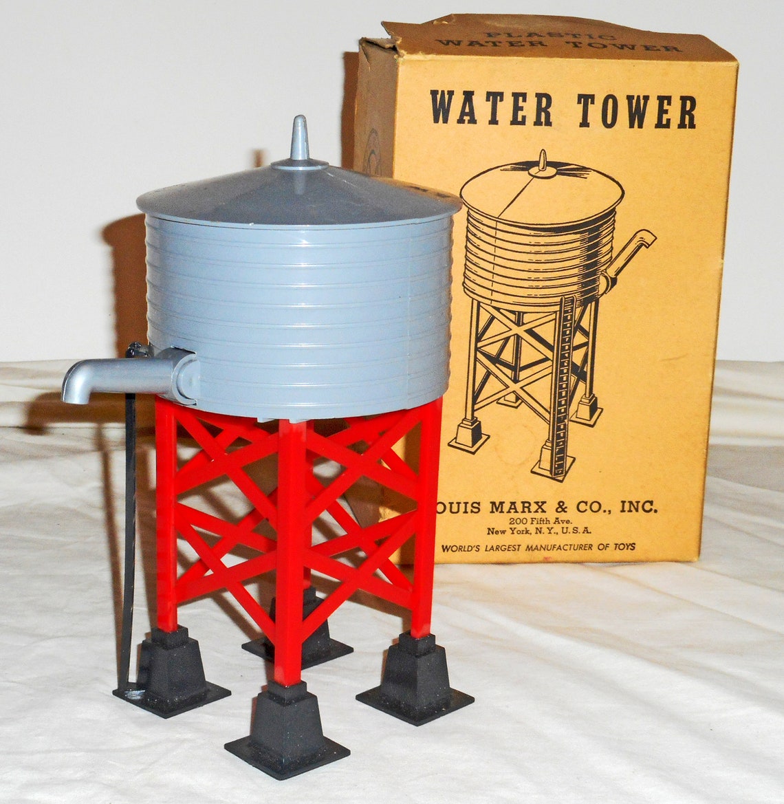 Vintage Marx Plastic Water Tower 065 with Box O Scale Gauge | Etsy