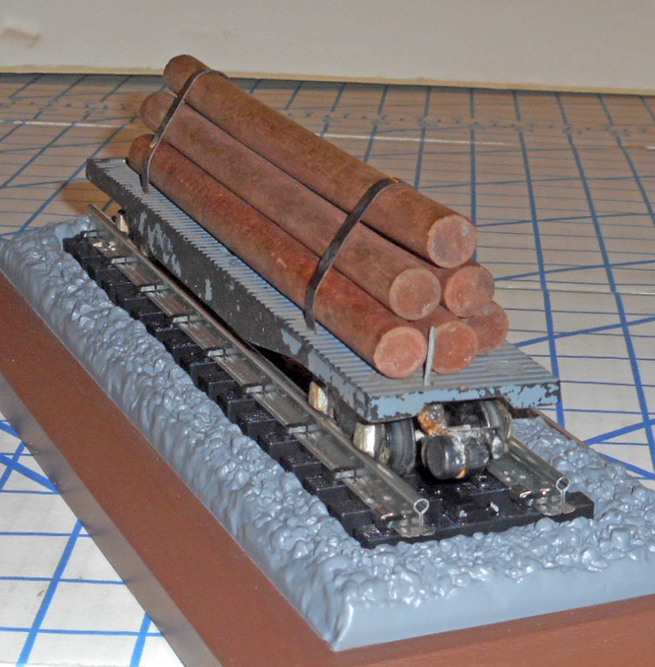 1952 AC Gilbert American Flyer Log Flat Car No. 928 Pressed Wood C&SW S ...