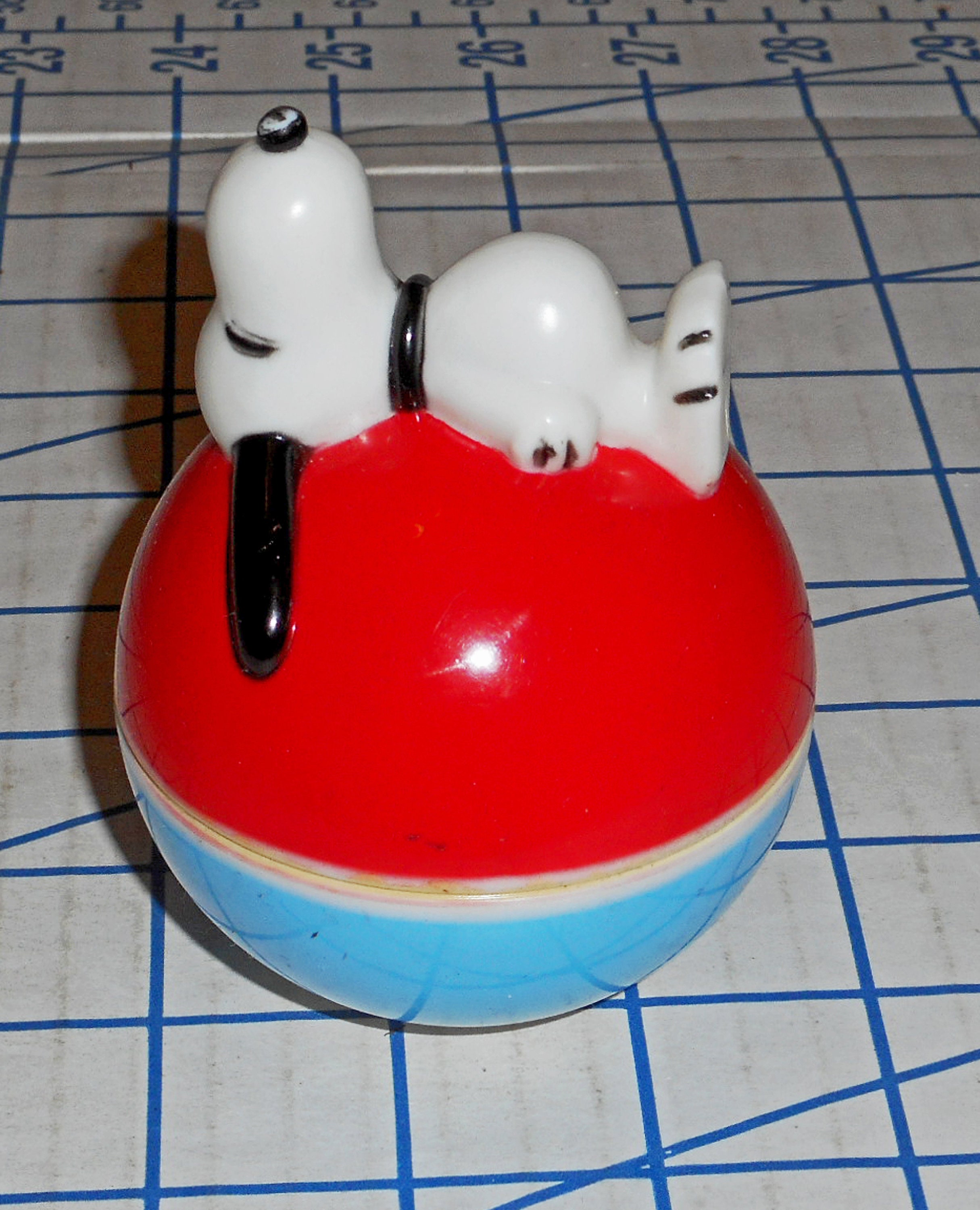 Vintage Danara Peanuts Snoopy Roly Poly Baby Chime Ball Red and Blue VG - Etsy