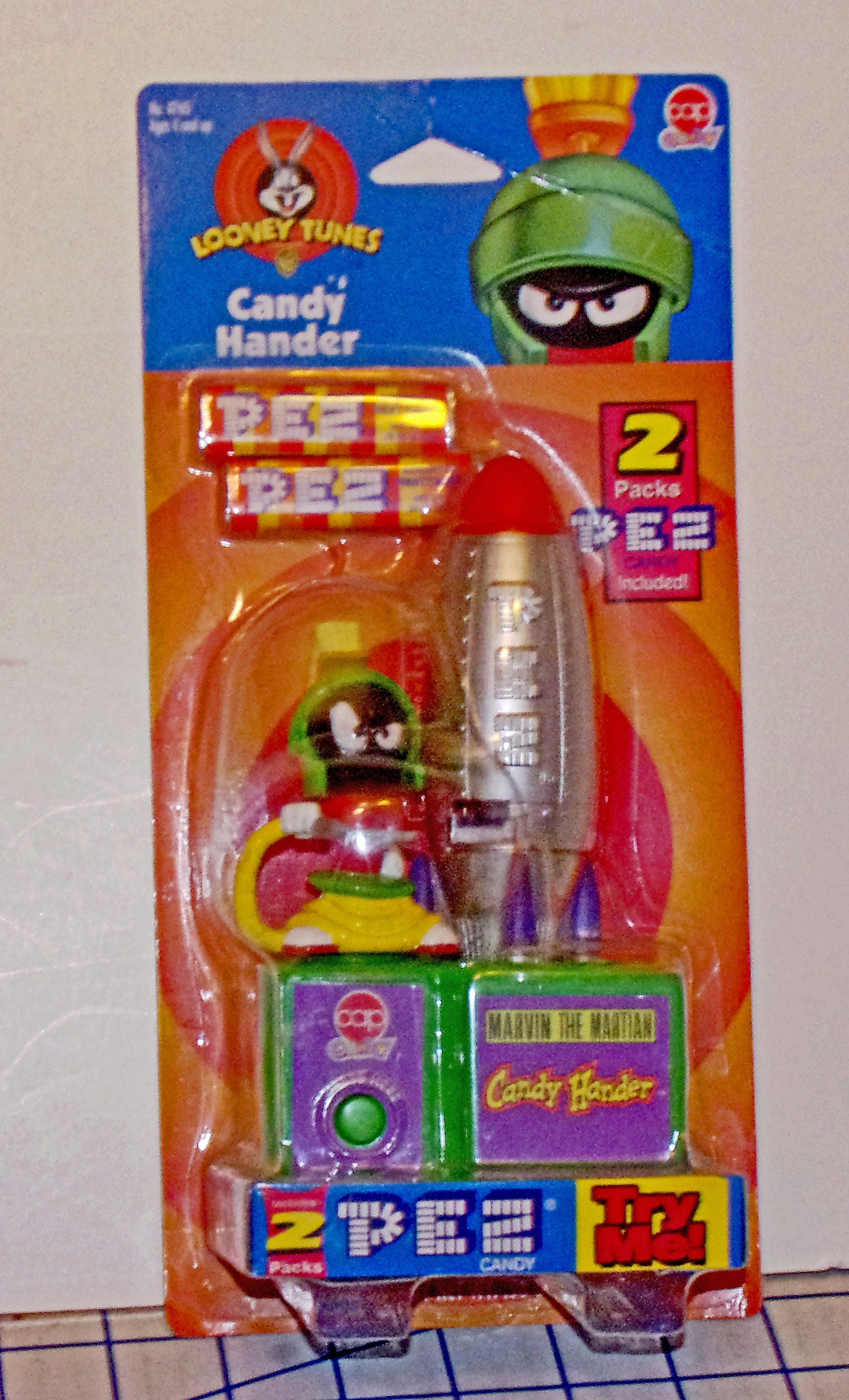 Vintage PEZ Marvin the Martian and Rocket Ship PEZ Candy Hander ...