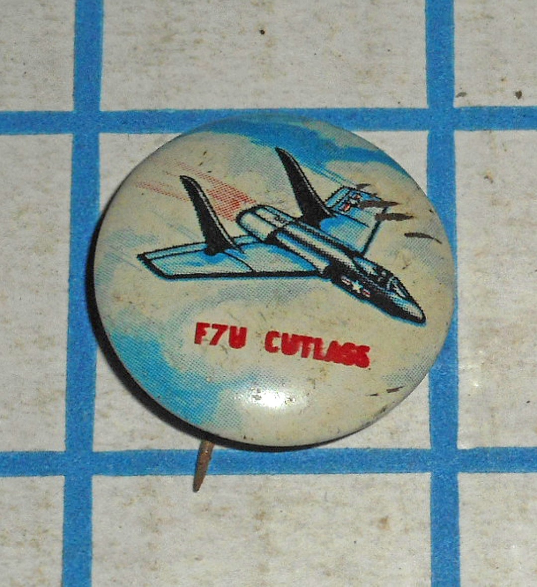 Vintage 1950s-60s F7U Cutlass Fighter Jet Pin Made in USA 7/8 Inch VG ...
