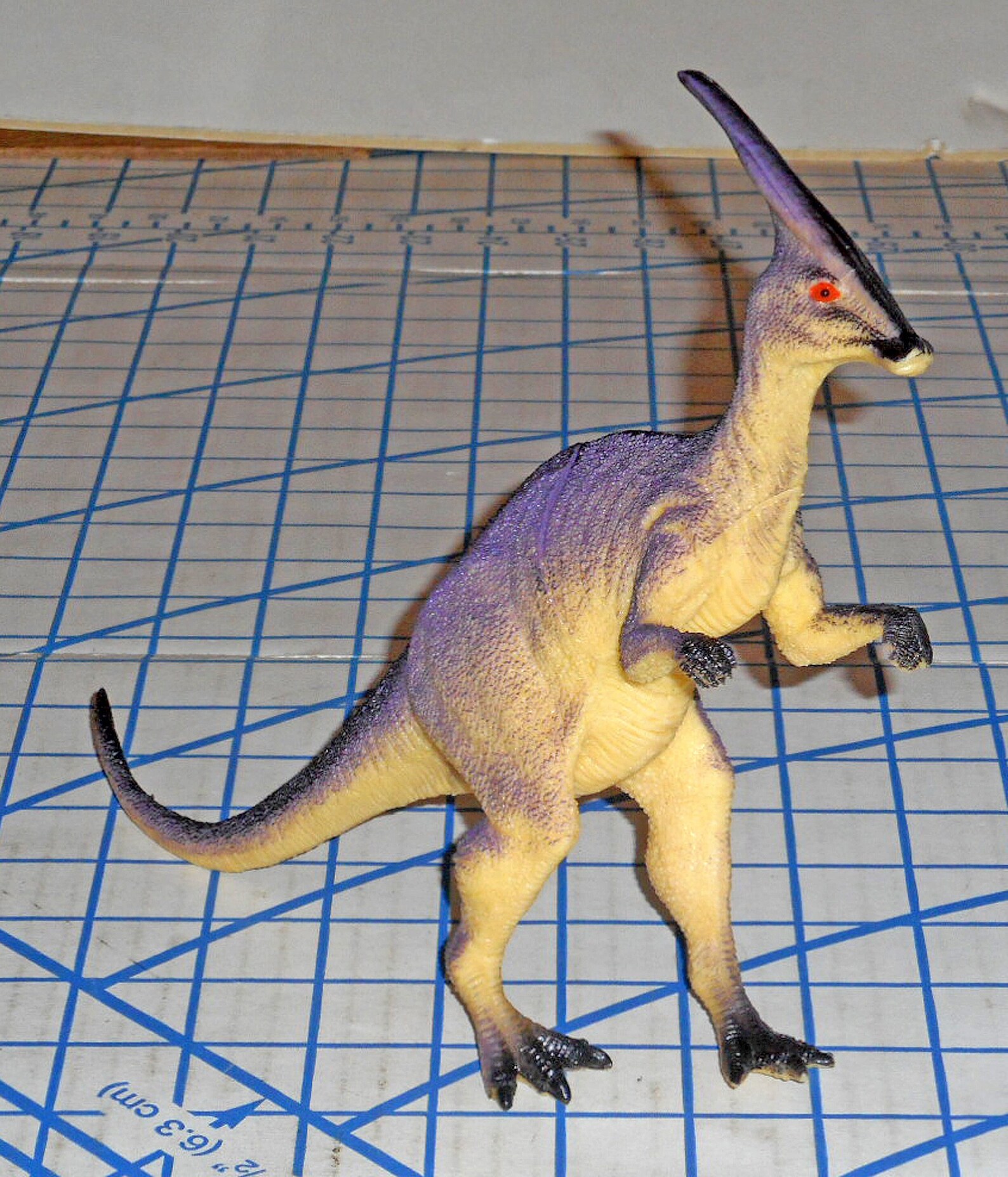 Parasaurolophus Duck Bill Dinorsaur Soft Plastic 8 Inch Tall Figure ...