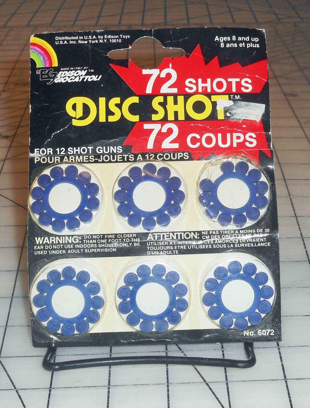 Edison Toys 8 Shot Plastic Disc Ring Caps on Card Open - Etsy
