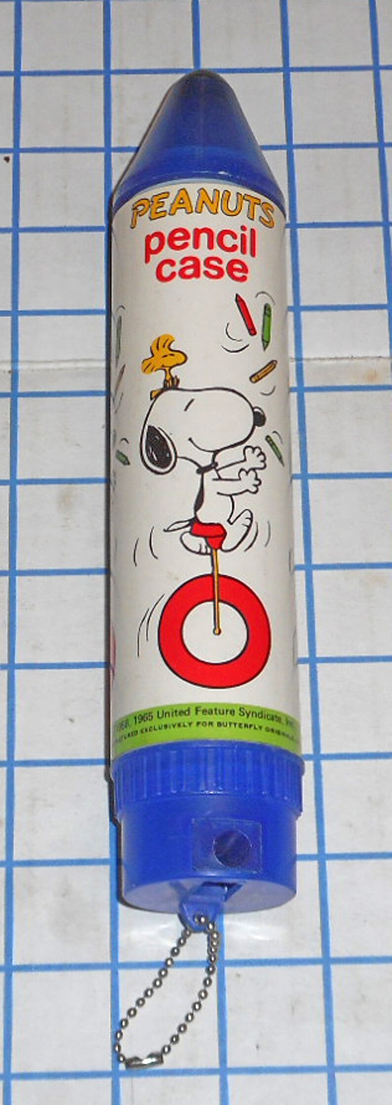 Empire Pencil Corp Snoopy Pencil Case Rocket Made in Hong Kong Peanuts ...