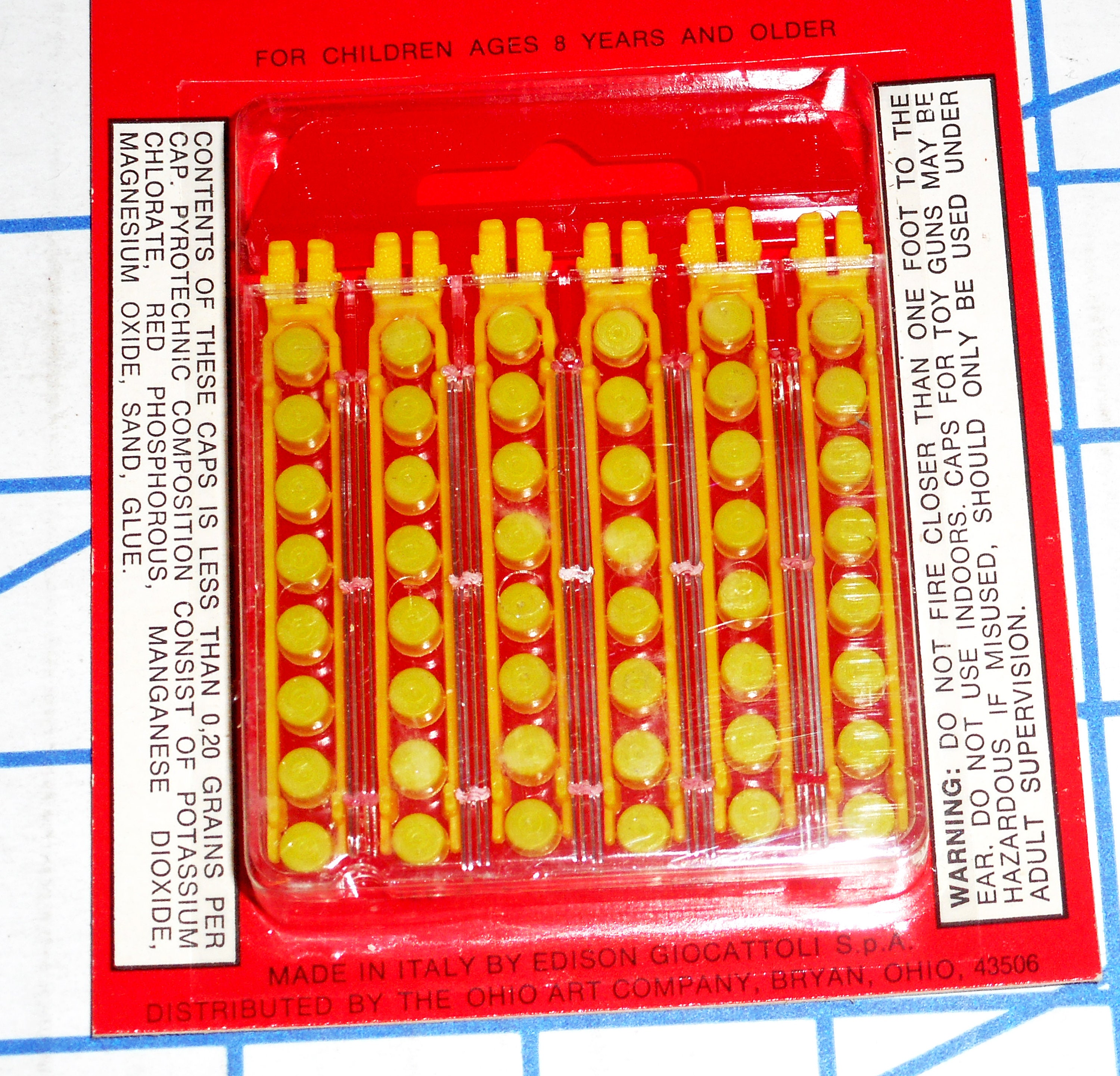 Ohio Art Edison Super Bang Caps No. 700 Package of 96 Plastic Strip ...