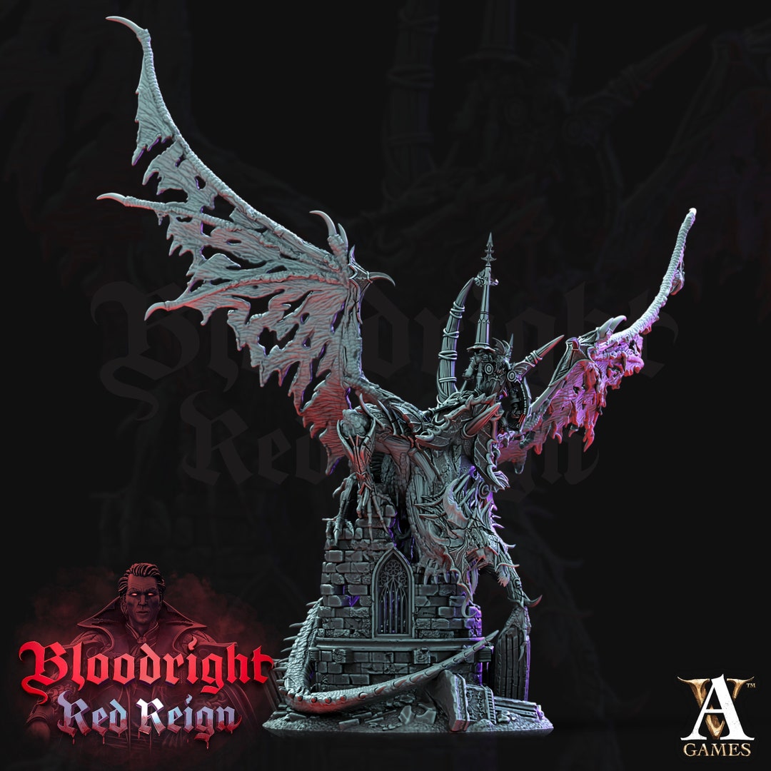 Dreadwing 100mm Base Bloodright Red Reign Archvillain Games Dungeons ...