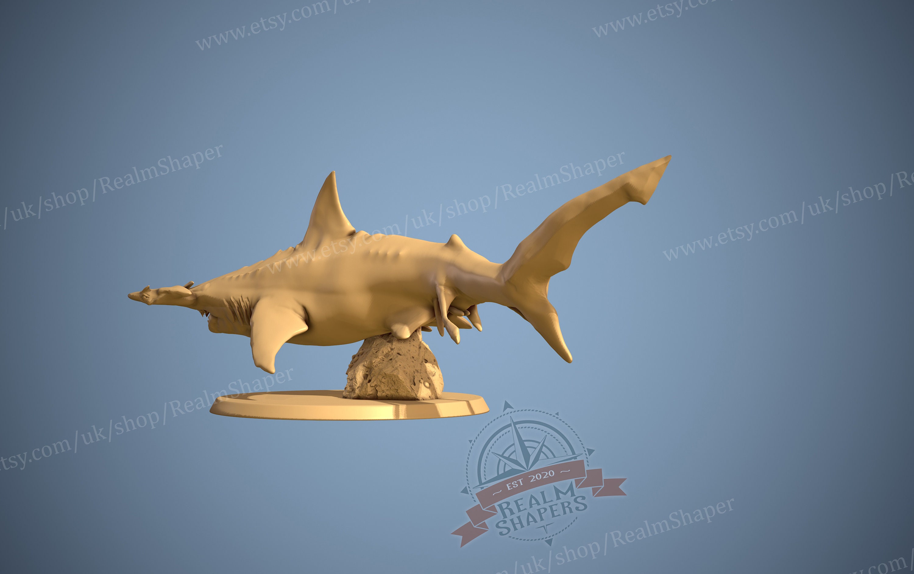 Hammerhead Shark Lord of the Print Pathfinder Dungeons & | Etsy