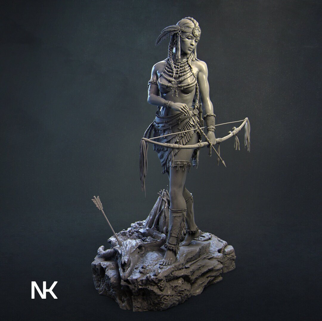 Kora, Tribal Warrior Nerikson Ernest Nemirovskiy Miniatures Dungeons ...