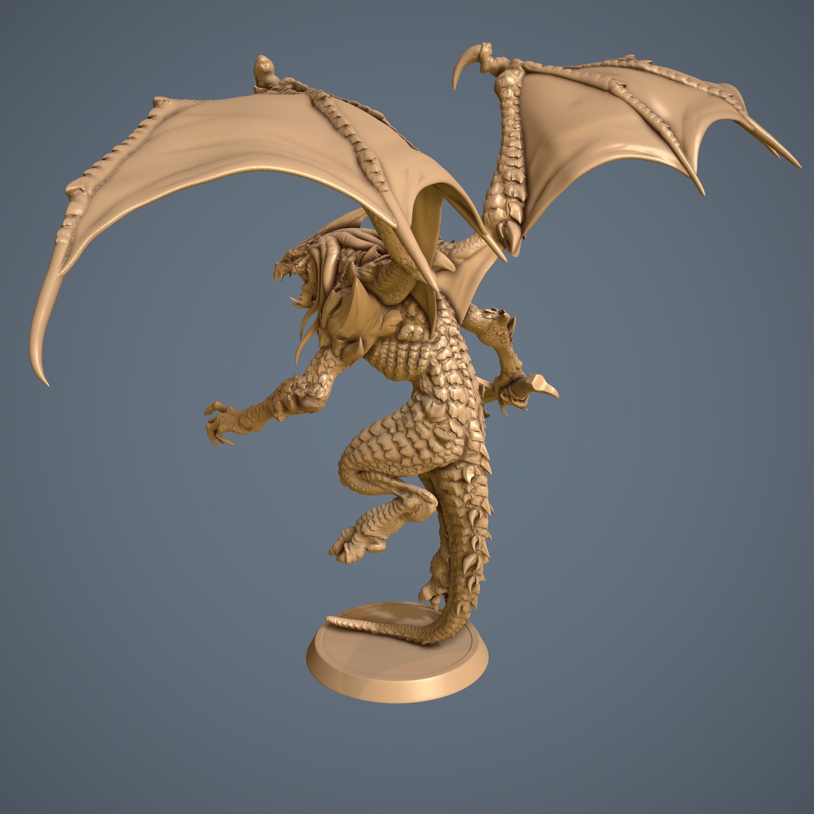 White Abishai Dragon Miniature Lord of the Print - Etsy