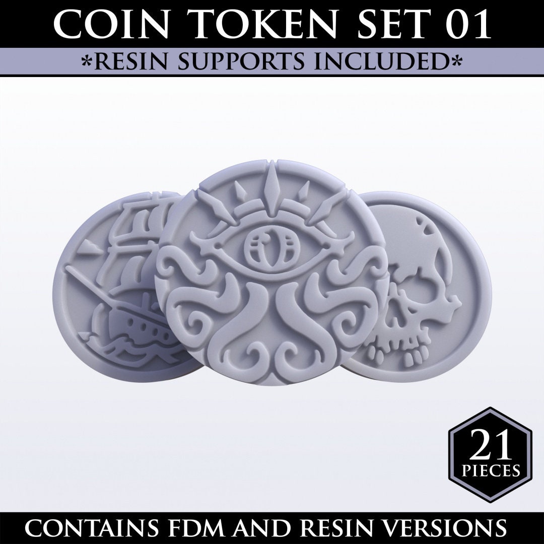 Hexton Hills new and Improved Coin Tokens 75% Size PART ONE Tiles D&D ...