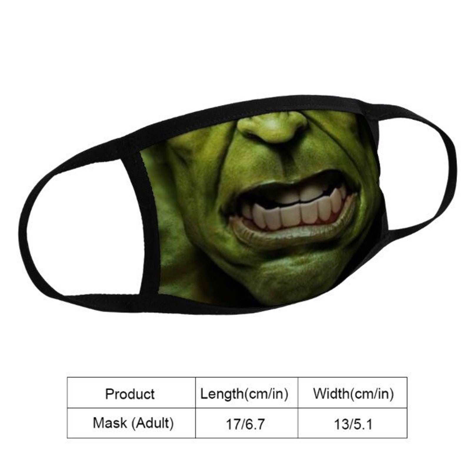 Hulk smash custom reusable. Rewash-able unisex soft face mask | Etsy