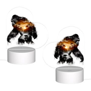 Bigfoot Sasquatch Heart Shaped Acrylic Night Light, Gift, Decor - Etsy