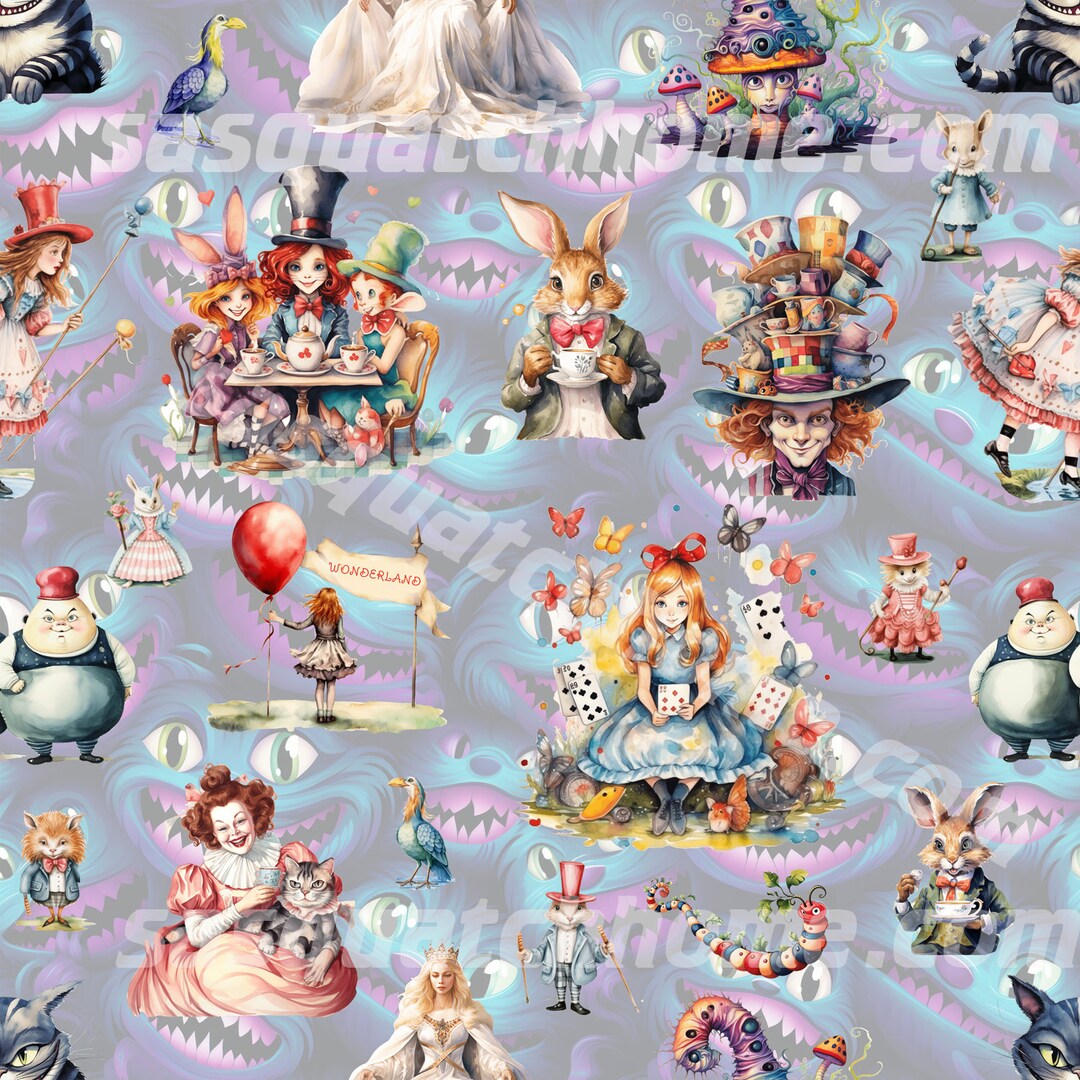 LIMITED EDITION Alice in Wonderland Quilt Cotton Fabric 36 X 42 Yard - Etsy