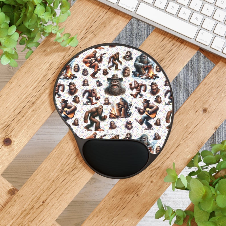 Funny Sasquatch Bigfoot Ergonomic Mouse Pad With Wrist Rest 9x10 - Etsy